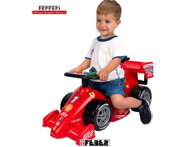 Ferrari Toddler's Push Along Car Foot To Floor For 1-3 years old Kids