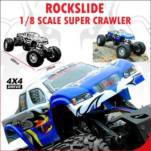 Redcat Racing Rockslide 1:8 Electric RTR RC 4x4 Truck Super Rock ...
