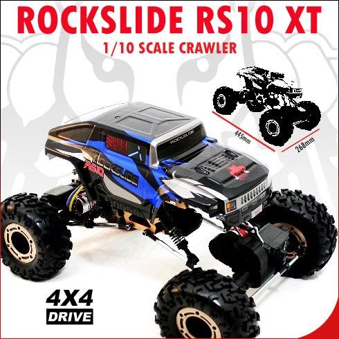 Redcat Rockslide RS10 XT 1/10 Scale RTR RC 4X4 Truck Crawler 3 channel ...