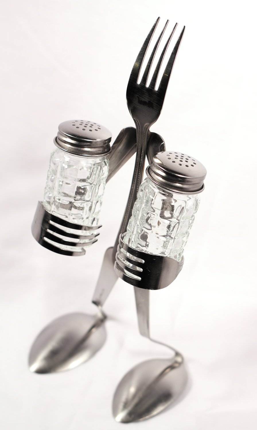 Salt and Pepper Holder - Grid Shaker - Fork