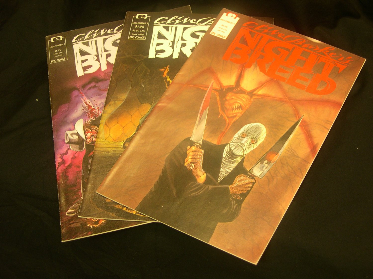 NightBreed, Clive Barker, # 1, 2, 3, VF+, Epic Comics, high grade comic ...