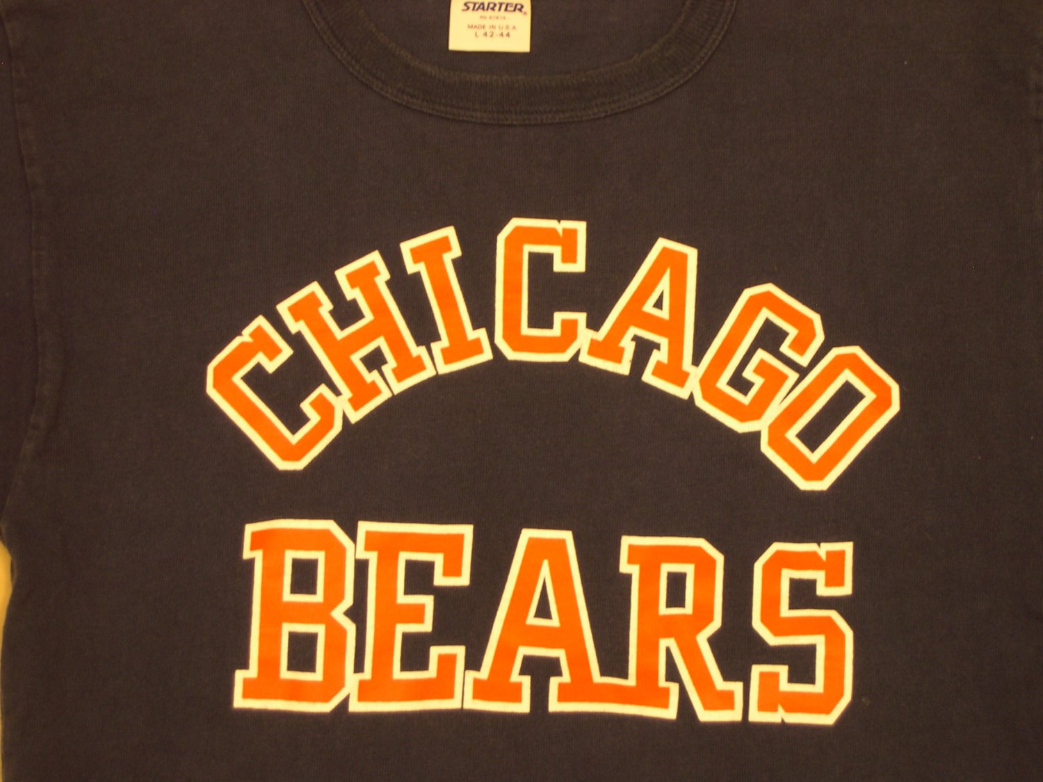 Chicago Bears NFL, classic blue t-shirt, Starter brand, vintage orange ...