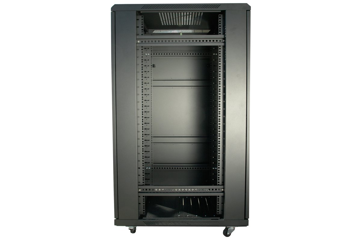 24U Server Rack Cabinet 19" Equipment Network Black