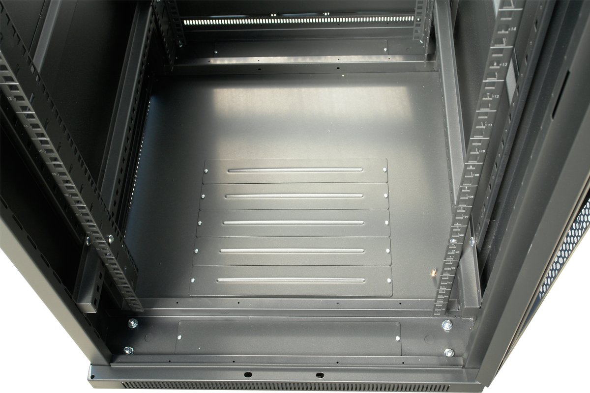 24U Server Rack Cabinet 19" Equipment Network Black