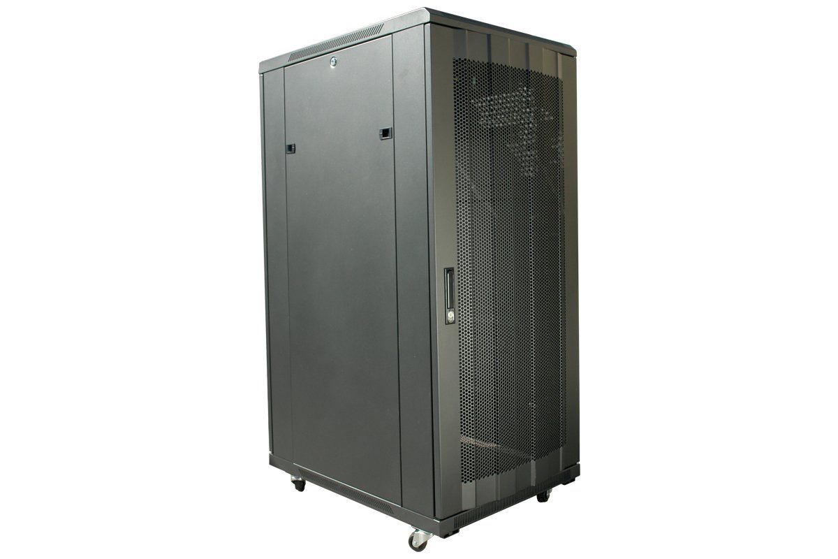 24U Server Rack Cabinet 19" Equipment Network Black