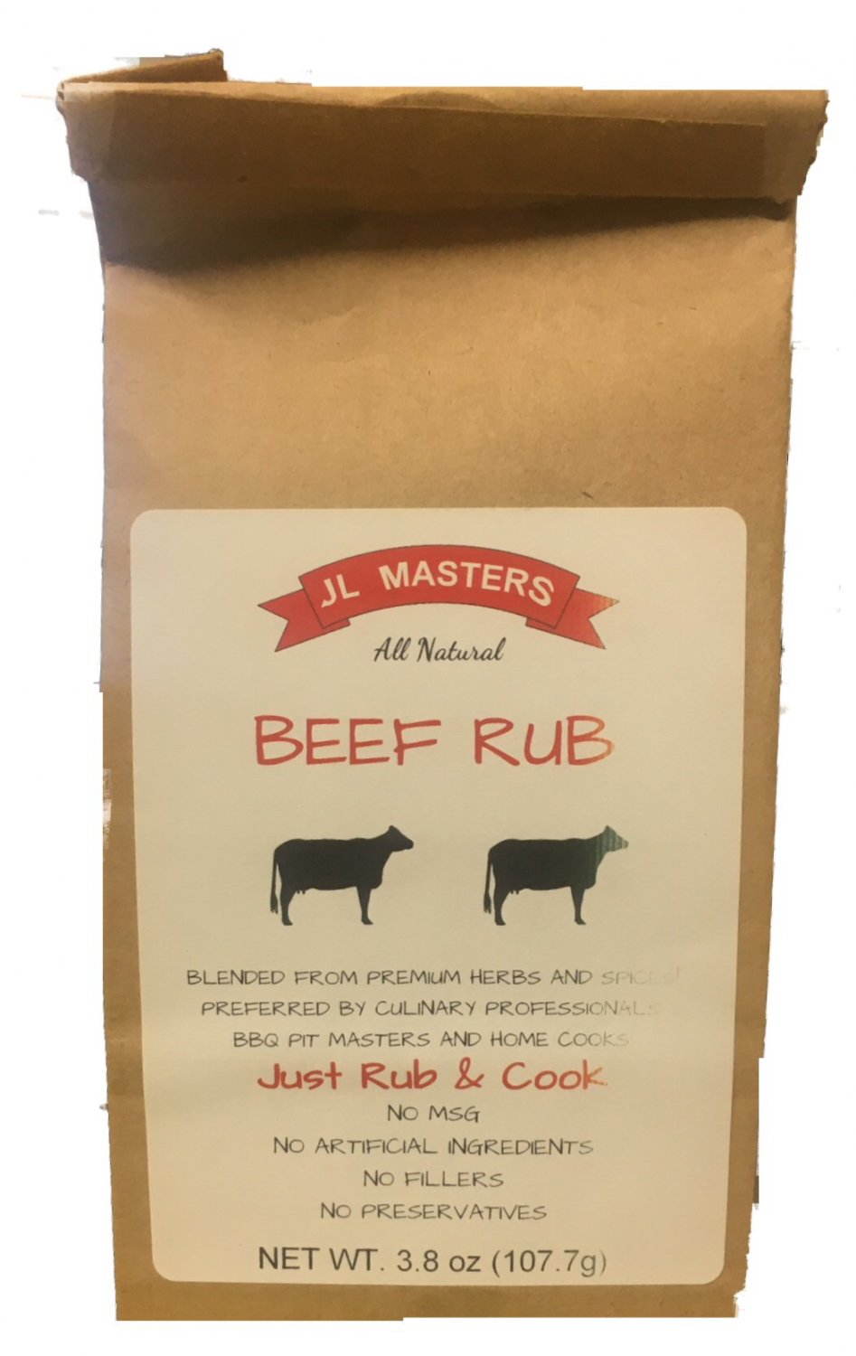 2 JL Masters Beef Rub -3.8oz