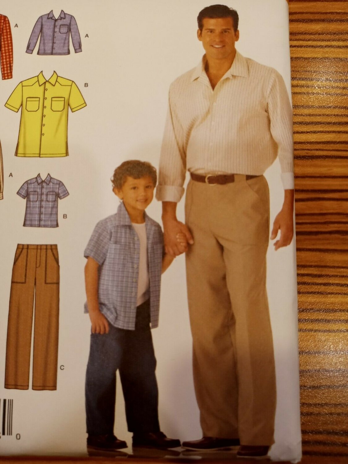 Simplicity 4760 Mens and Boys Sewing Pattern Pants Shirt Size S to XL ...