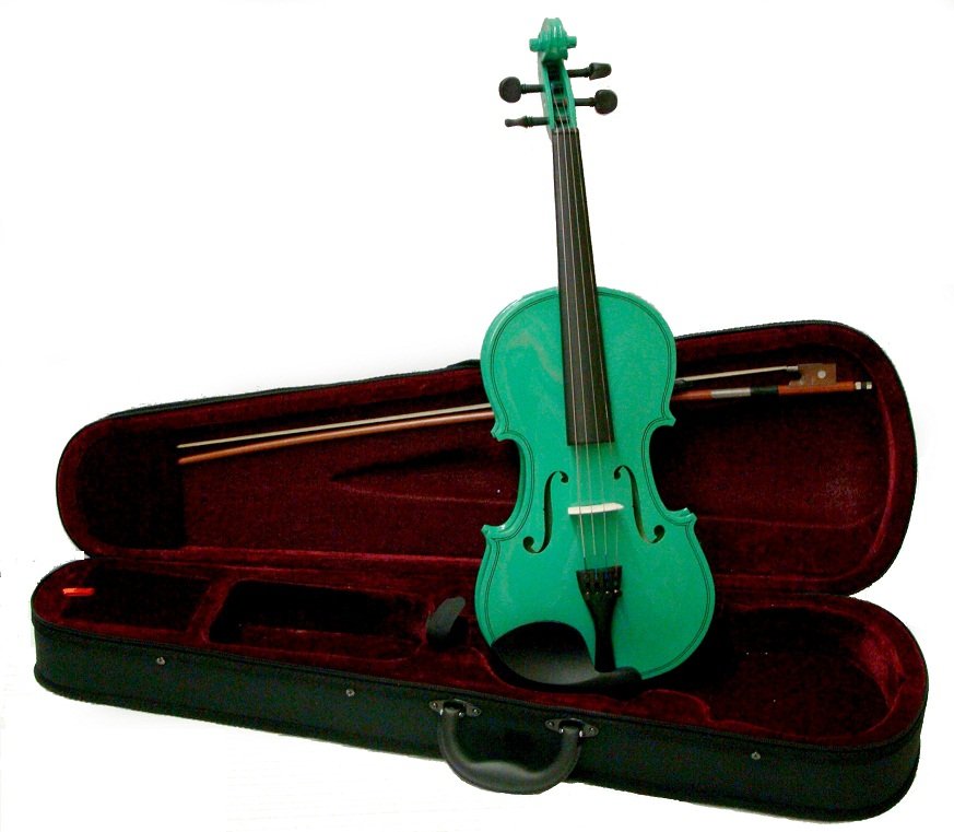 Crystalcello MA100GR 13 inch GREEN Viola with Case