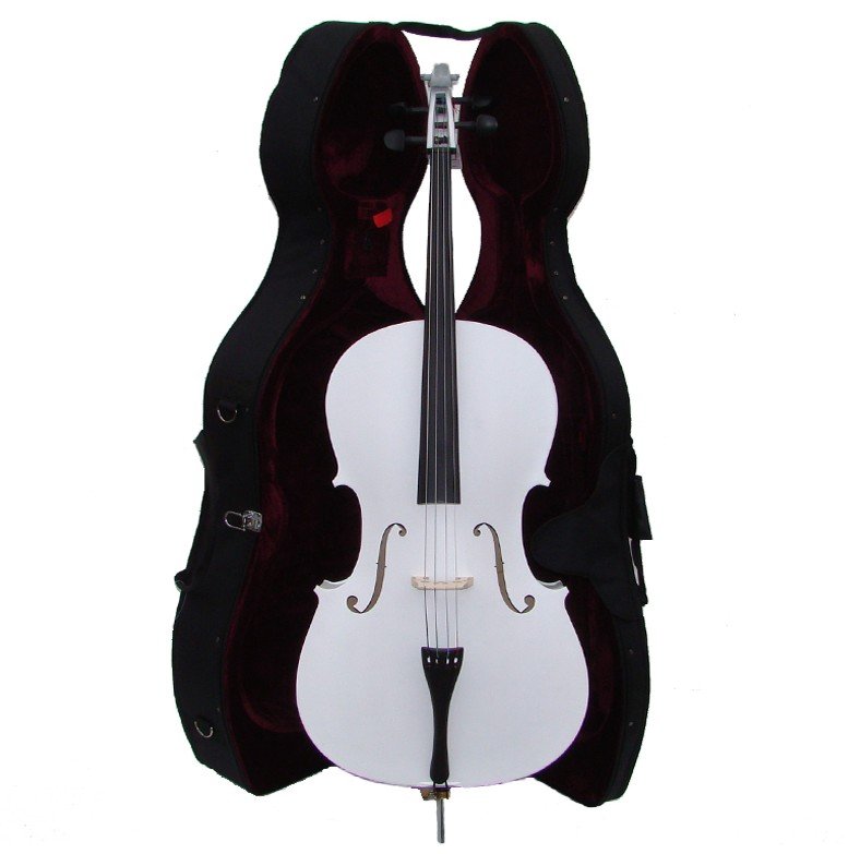 Rugeri MC150WT 4/4 Size White Cello with Case