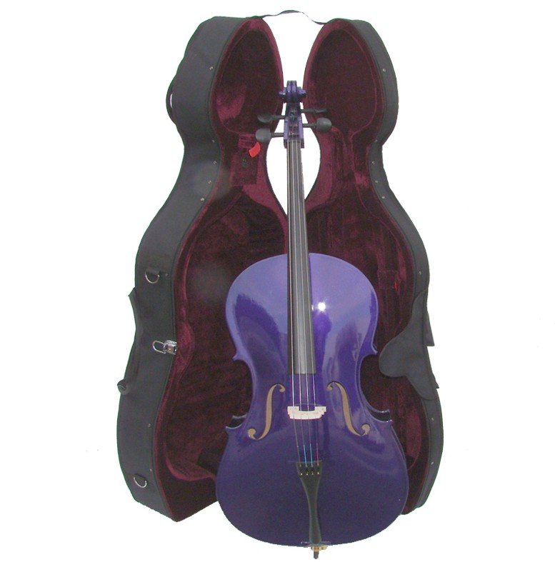 Rugeri MC150PR 1/4 Size Purple Cello with Case