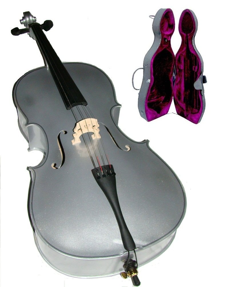 Rugeri MC150SV 1/4 Size Silver Cello with Case