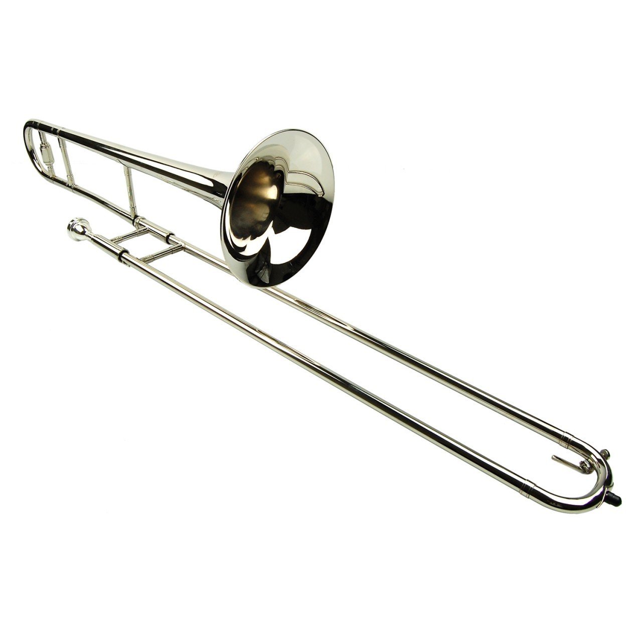 B Flat Silver Nickel Slide Trombone with Case