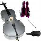Merano 1/16 Size Hot Pink Cello w/Bag,Bow+Rosin+2 Sets Strings+Tuner ...