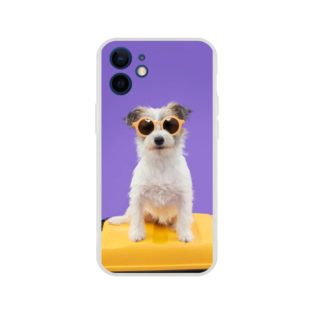 Sweet Puff New Lovely Purple Glasses Dog Flexi Case for iPhone 12 Mini