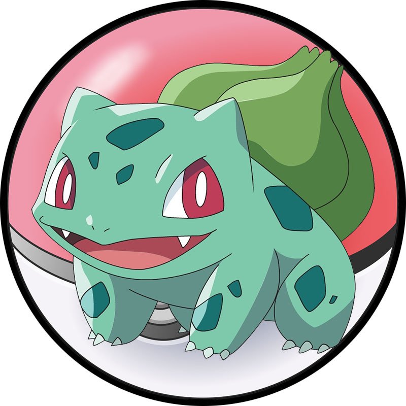 Pokemon 001 Bulbasaur Round Mouse Pad