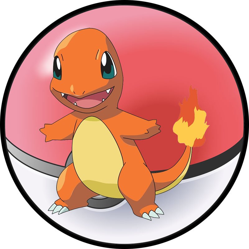 Pokemon 004 Charmander Round Mouse Pad