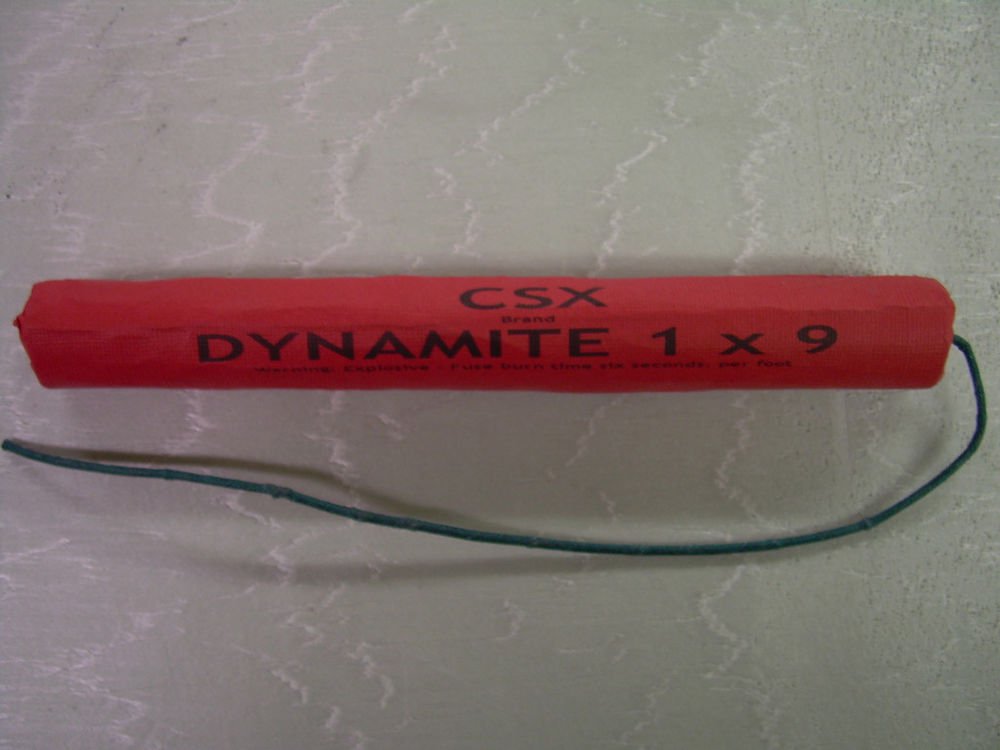 Lifesize Stick Fake Dynamite Stage Movie Prop Replica Real Fuse Joke ...