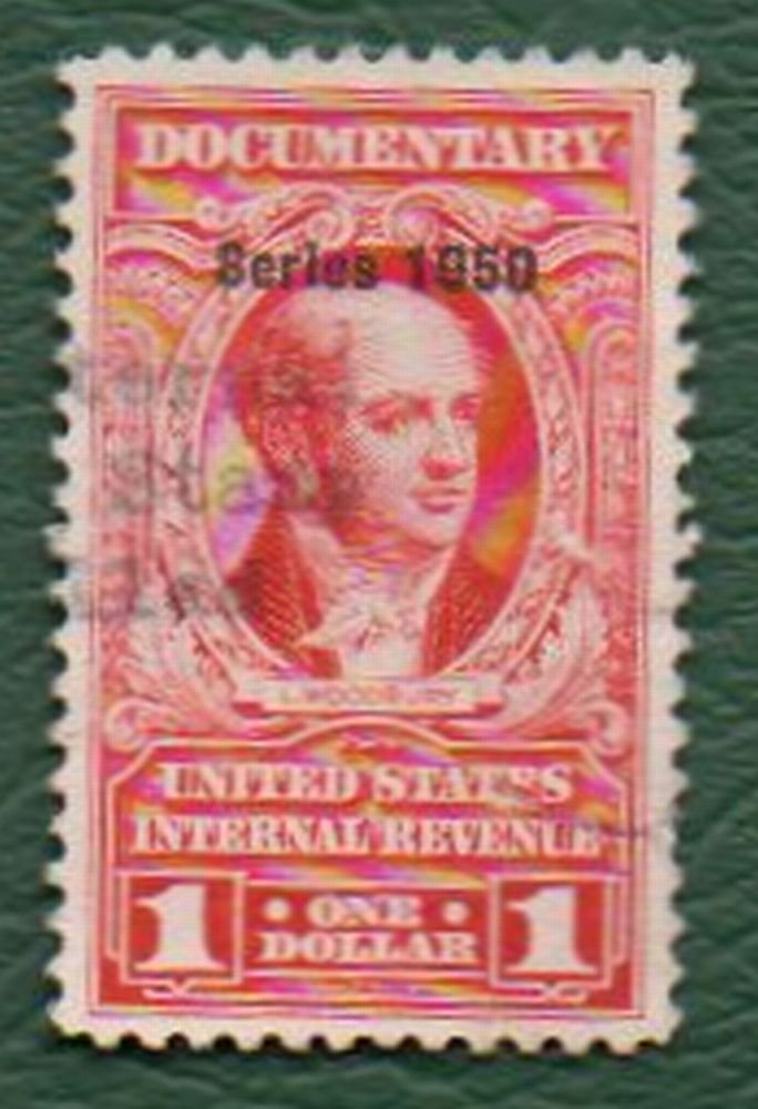 USA Scott #R548 $1.00 Documentary Revenue Stamp 1950 F-VF