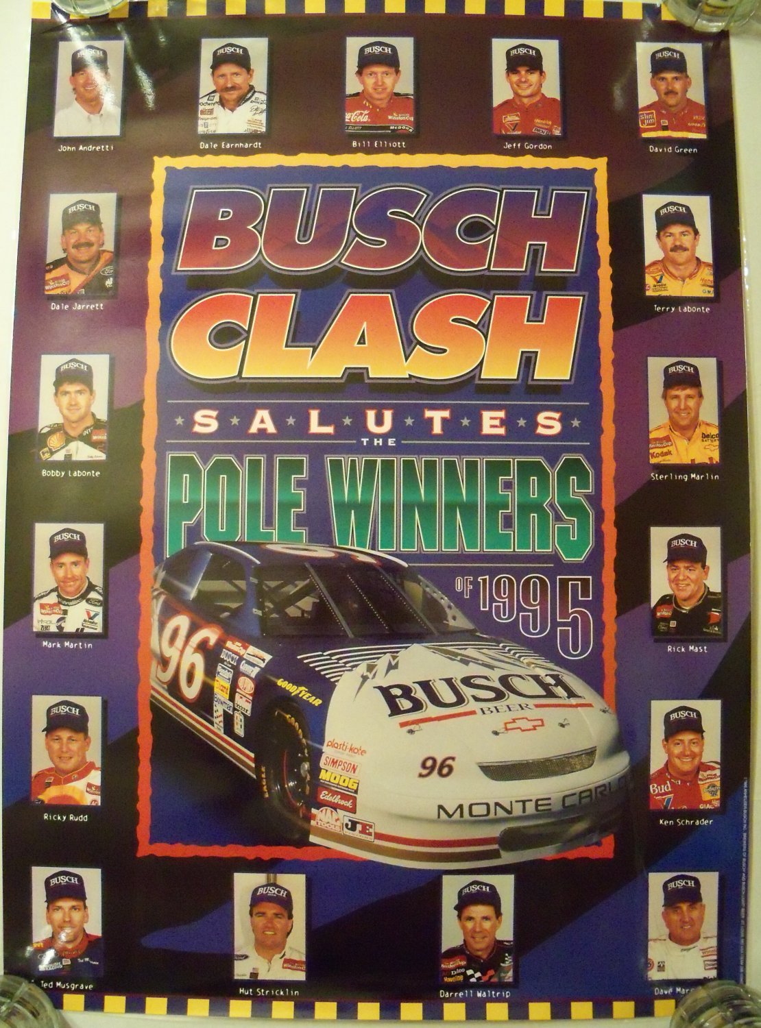 Busch Clash 1995 Nascar Poster