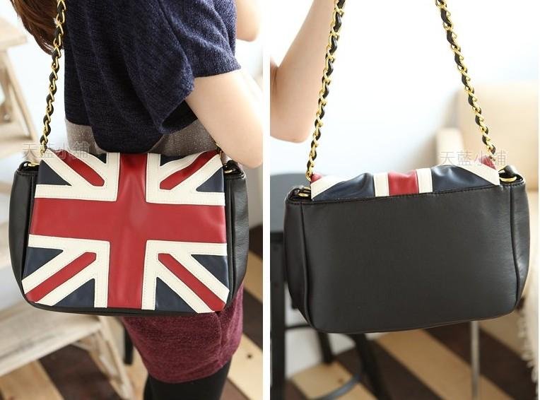 Black Small Cute Union Jack Shoulder Bag