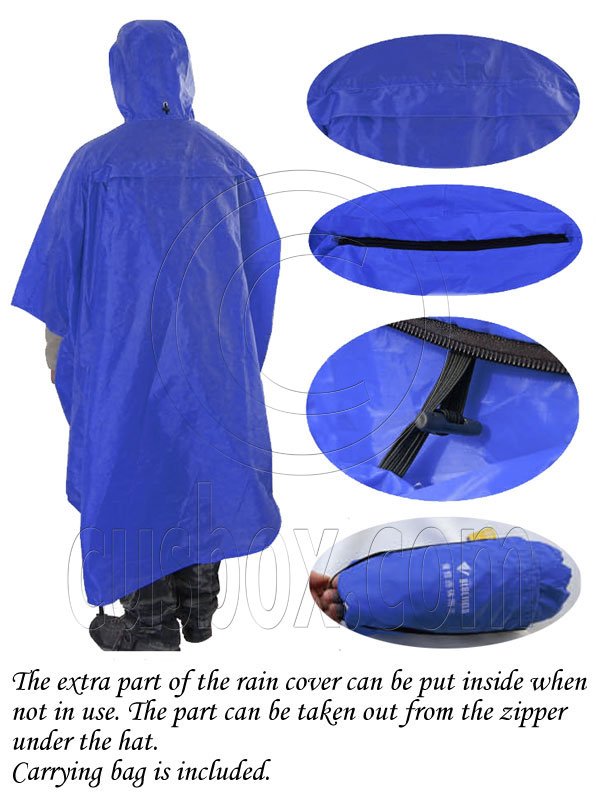 BlueField 2in1 Backpack Rain Cover Rain Coat (fits up to 80L) (OLIVE ...