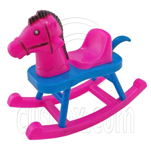Pink Rocking Horse Chair 1:6 Barbie Kelly Doll's House Dollhouse ...