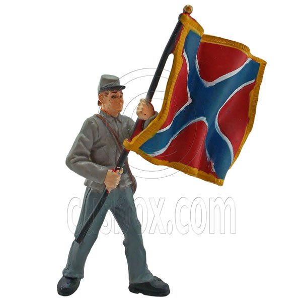 Military Flag Bearer Man Army Guard Figure Painted War Train Model 1:30 ...