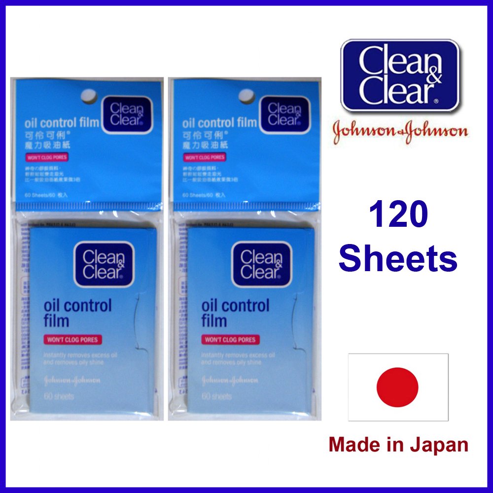 Clean & Clear Oil Control Film Absorbing and Blotting Paper 120 Sheets ...