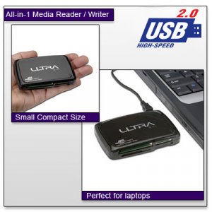 Ultra All-In-One Flash Card Reader - USB 2.0 - PC & MAC