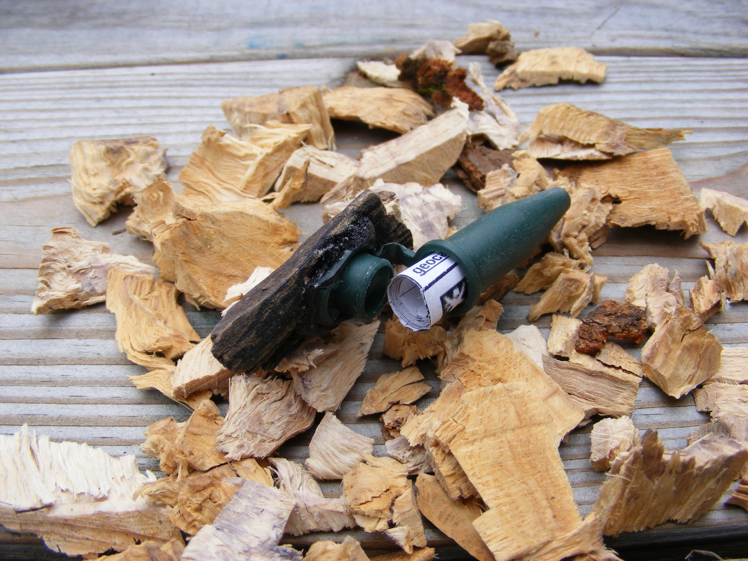 Wooden Wedge Micro Geocaching Container