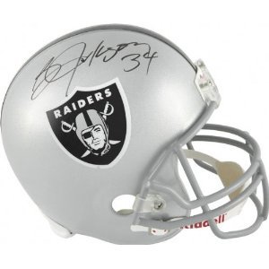 BO JACKSON OAKLAND RAIDERS SIGNED AUTOGRAPHED MINI HELMET MATCHING ...