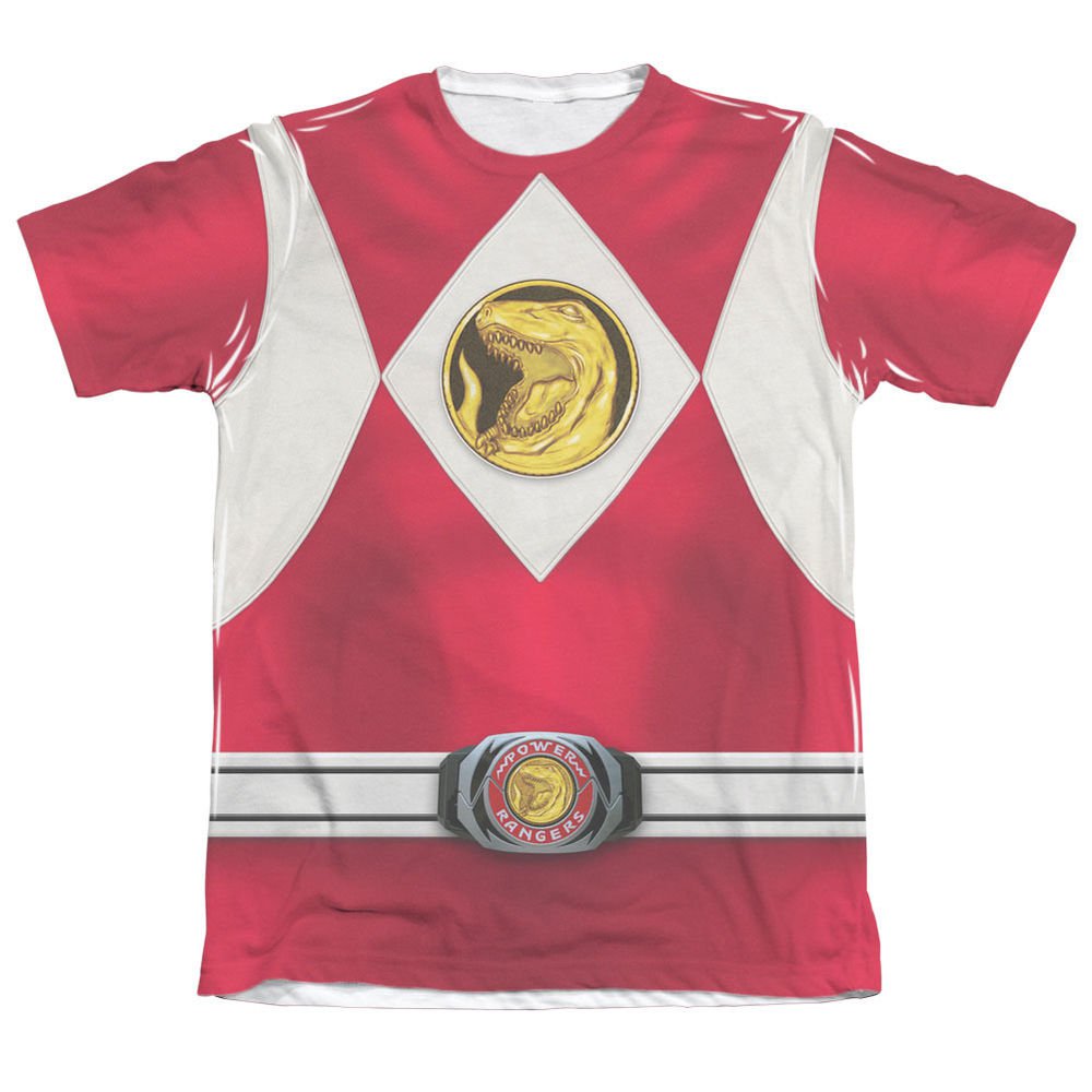 Power Rangers Emblem Costume Sublimation T-Shirt Red