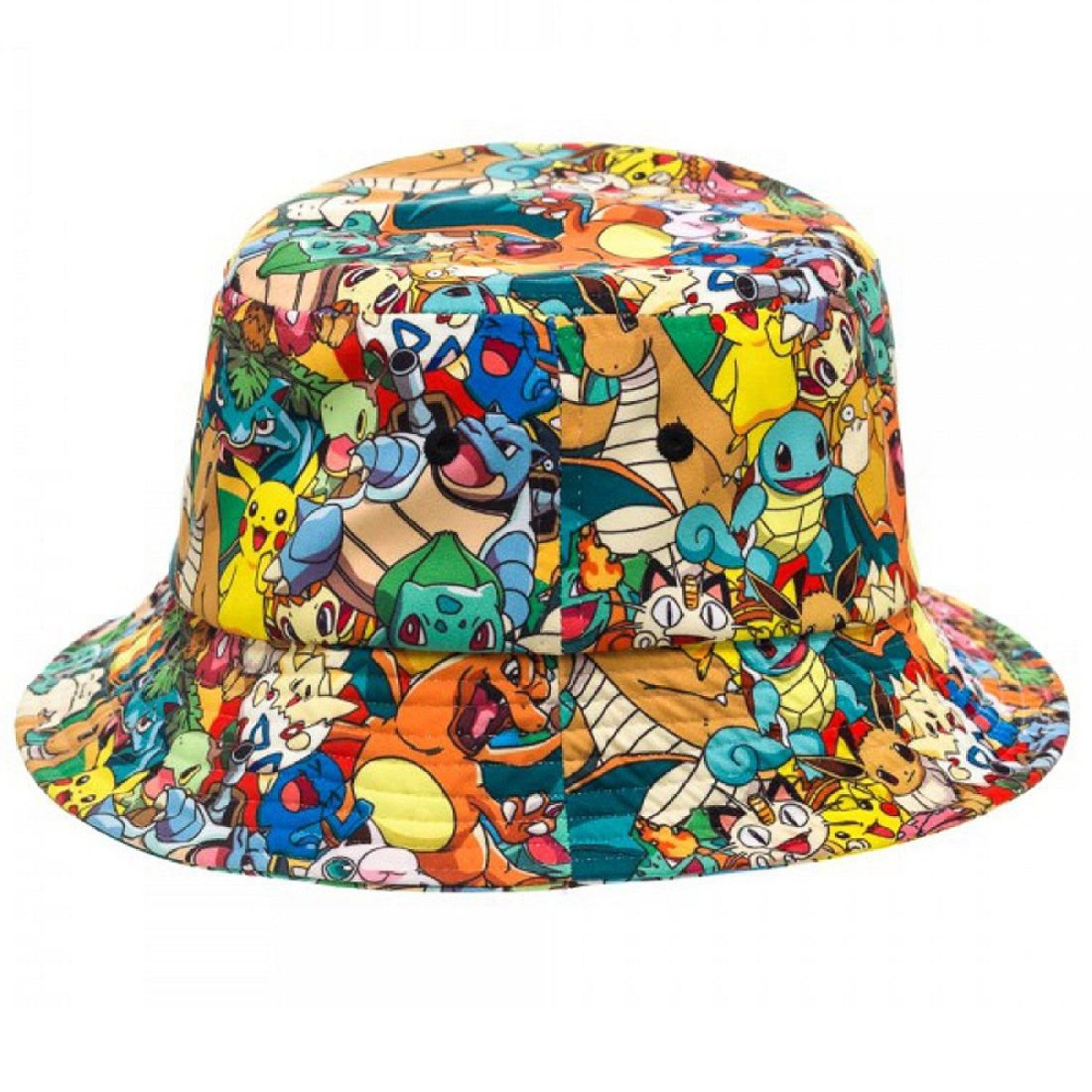 Pokemon Sublimated Characters Bucket Hat Blue