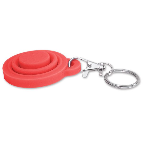 Poppin Shots Folding Shot Glass Keychain Red