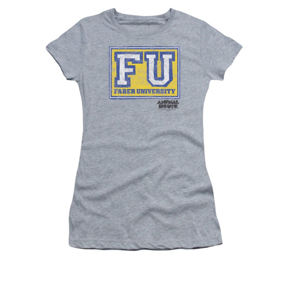 Animal House Faber University Juniors Tee Shirt Gray