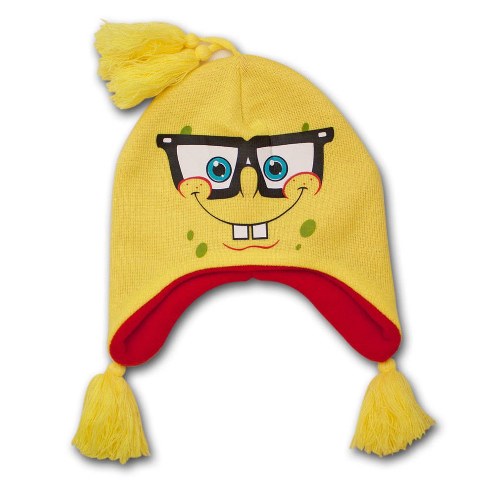Spongebob Squarepants Nerd Knit Flap Beanie Yellow