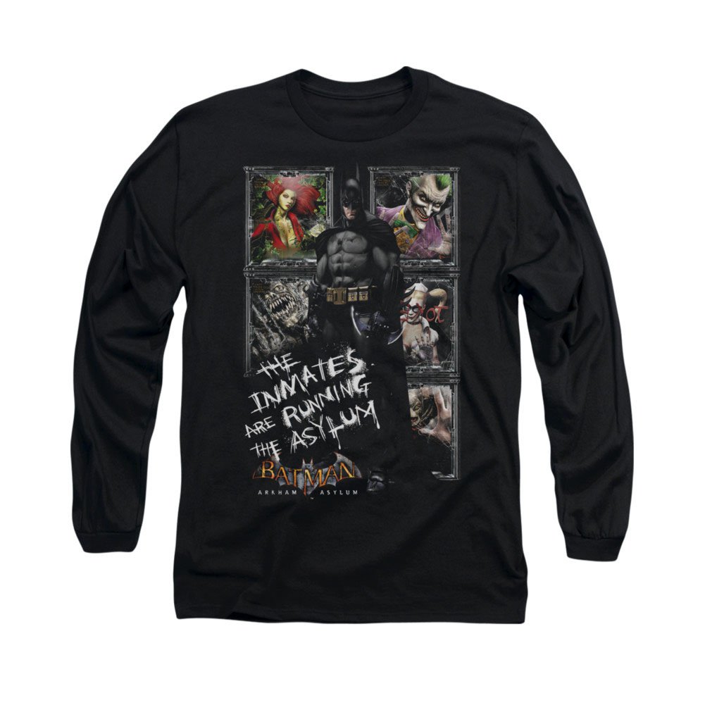 Batman Arkham Asylum Inmates Long Sleeve T-Shirt Black