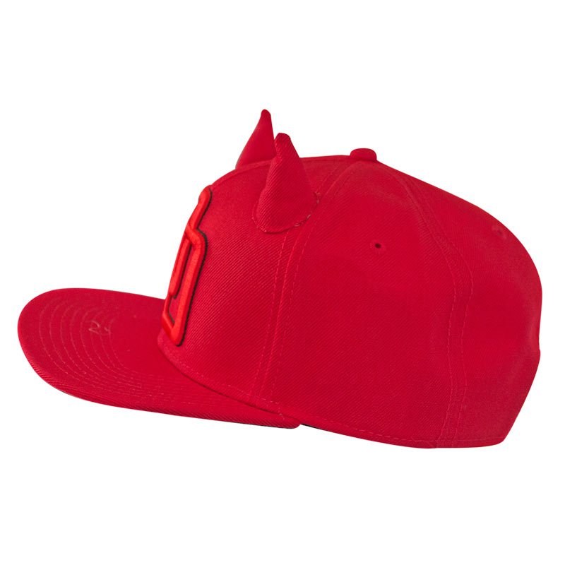 Daredevil Horned Snapback Hat Red