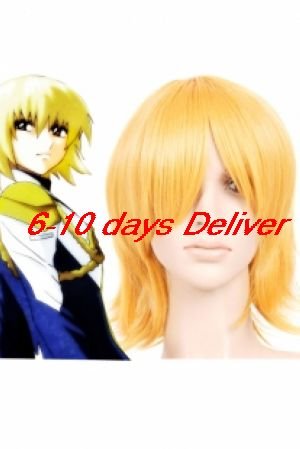 Deep Gold Gundam Seed Cagalli Yula Athha Nylon Cosplay Wig