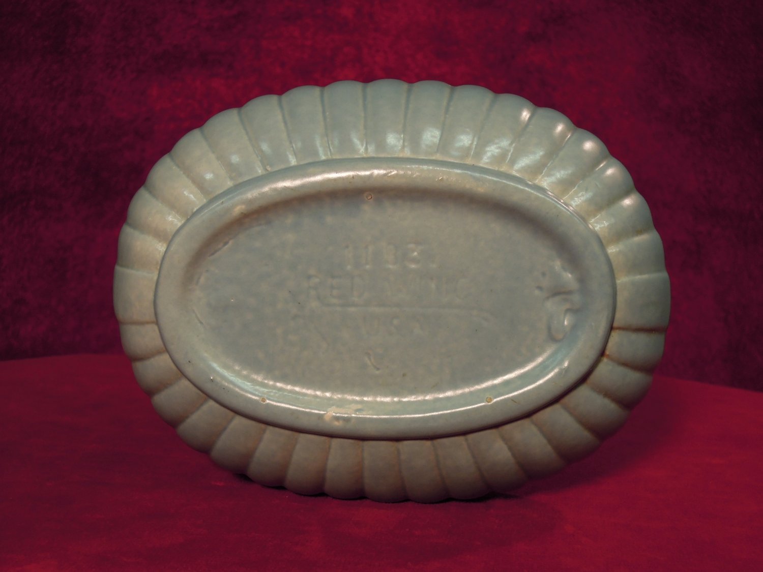 Red Wing Vase Planter Light Blue 1183