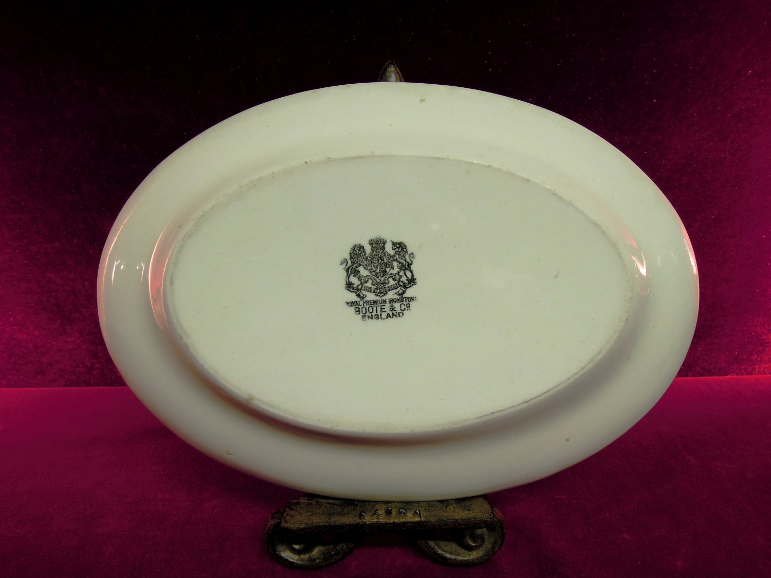 T R Boote Co England Platter White Royal Premium Ironstone Oval Shape