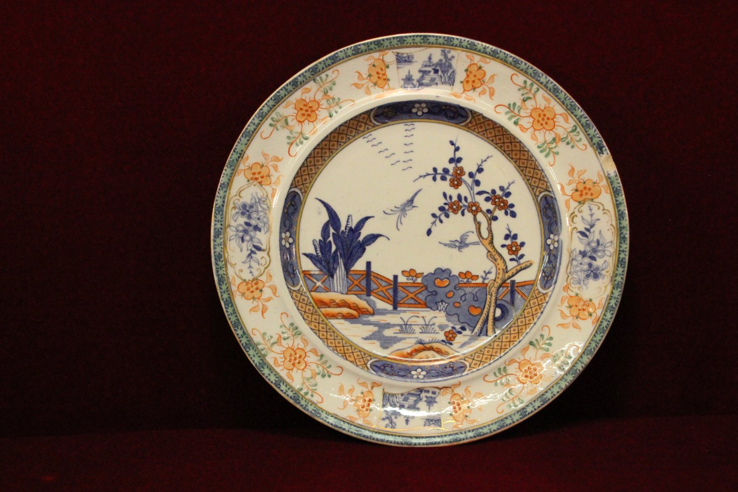 Antique Masons Charger Plate Oriental Scene England