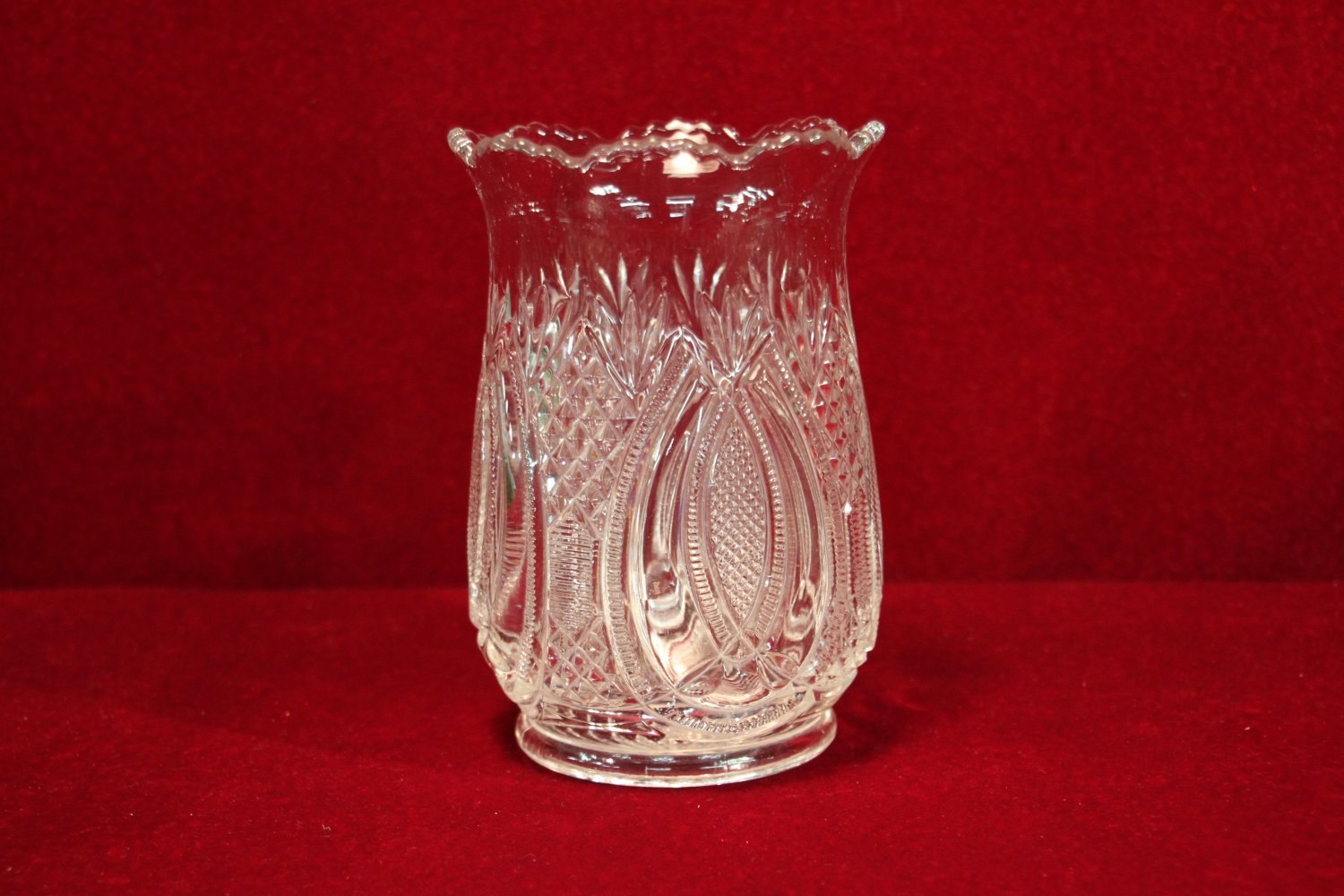Vintage EAPG Vase Diamond Cut Gorgeous