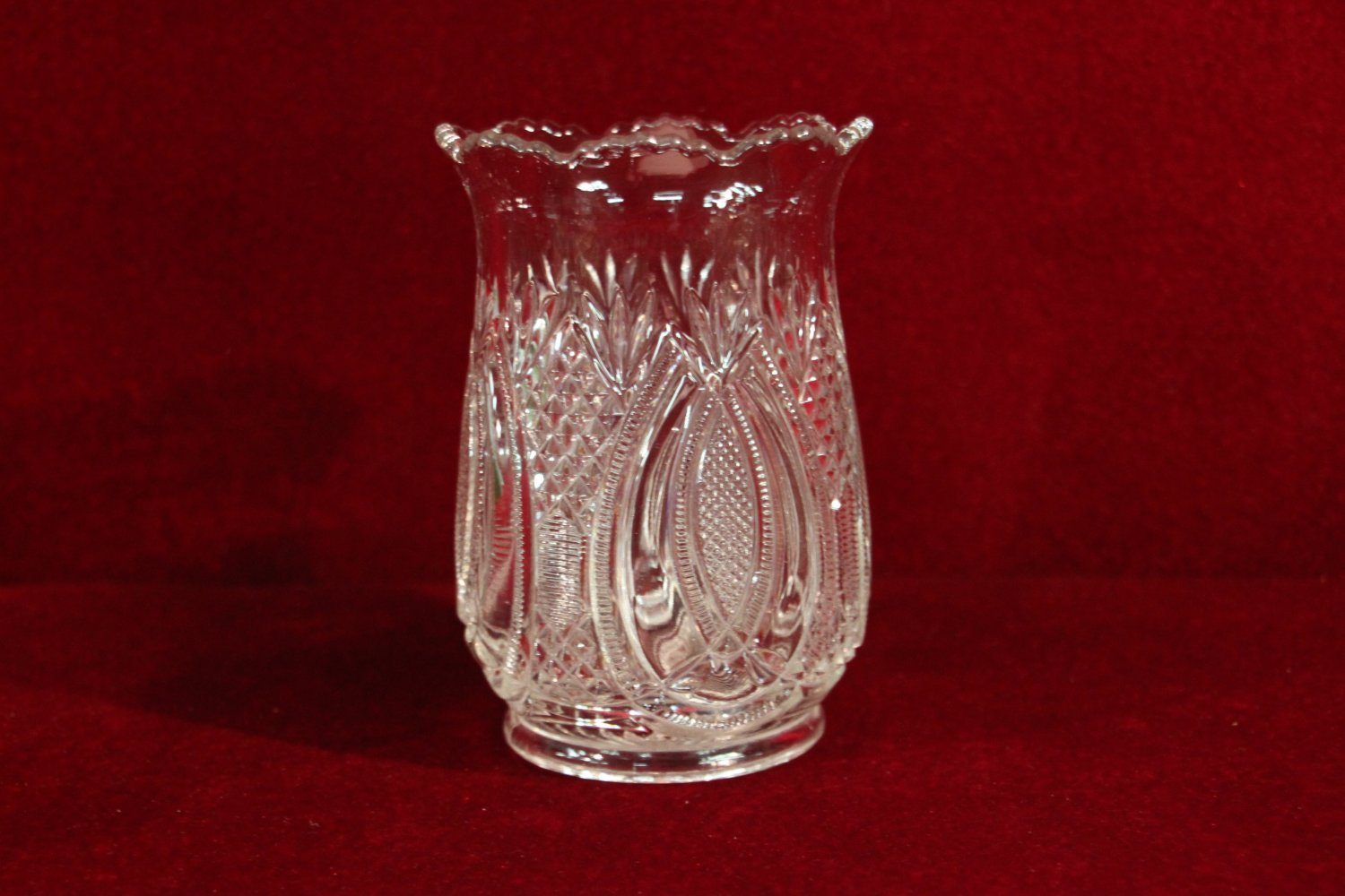 Vintage EAPG Vase Diamond Cut Gorgeous