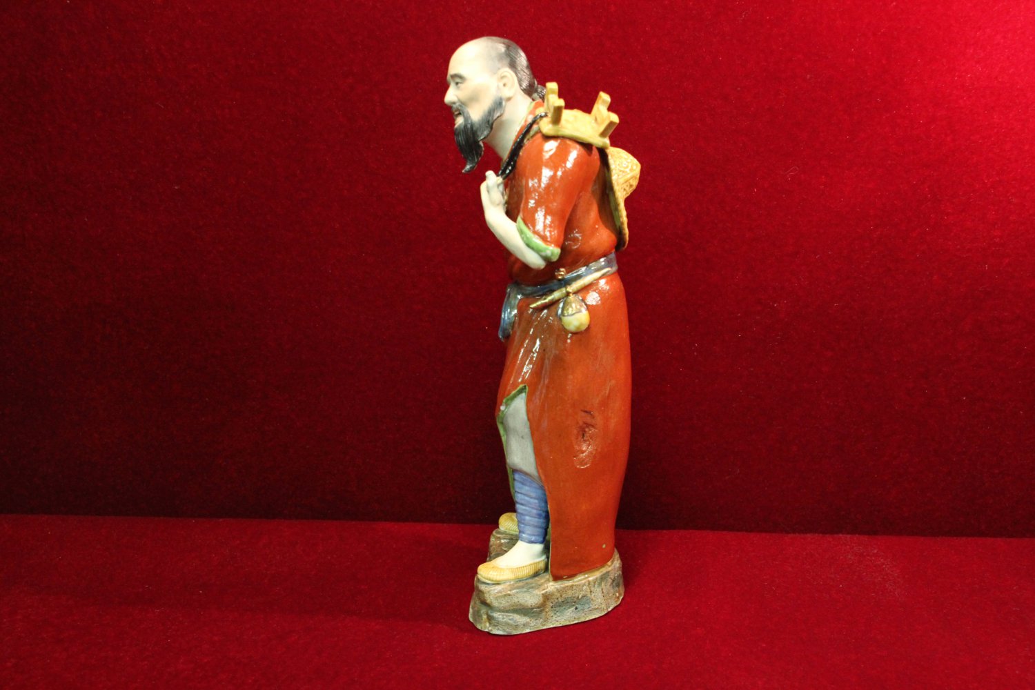 Vintage Asian Man Figurine Collectible Pottery