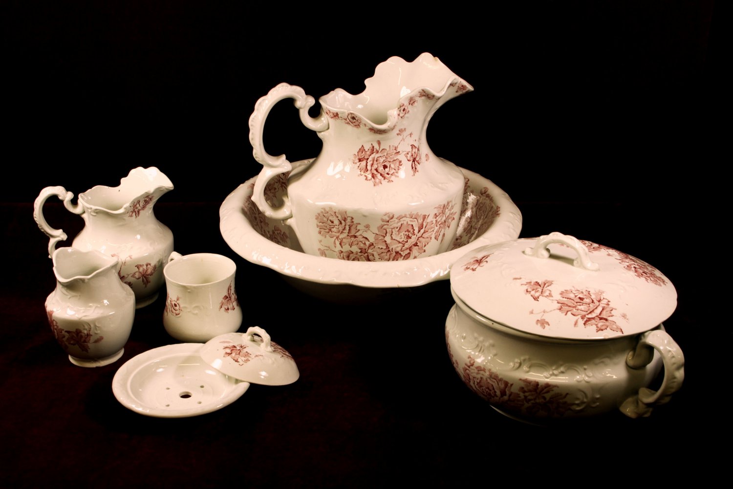 off market Antique Pottery Wash Set Made in Pelham England Rare
