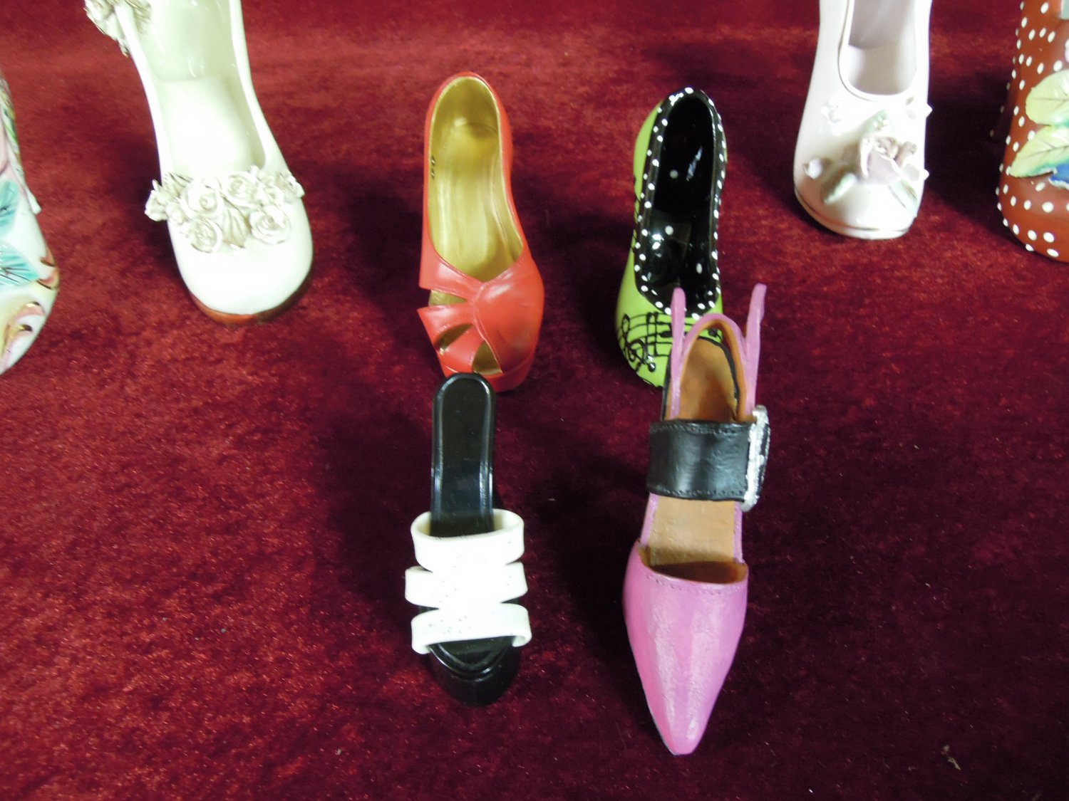 Porcelain Glass Shoe Collection Ten Pieces