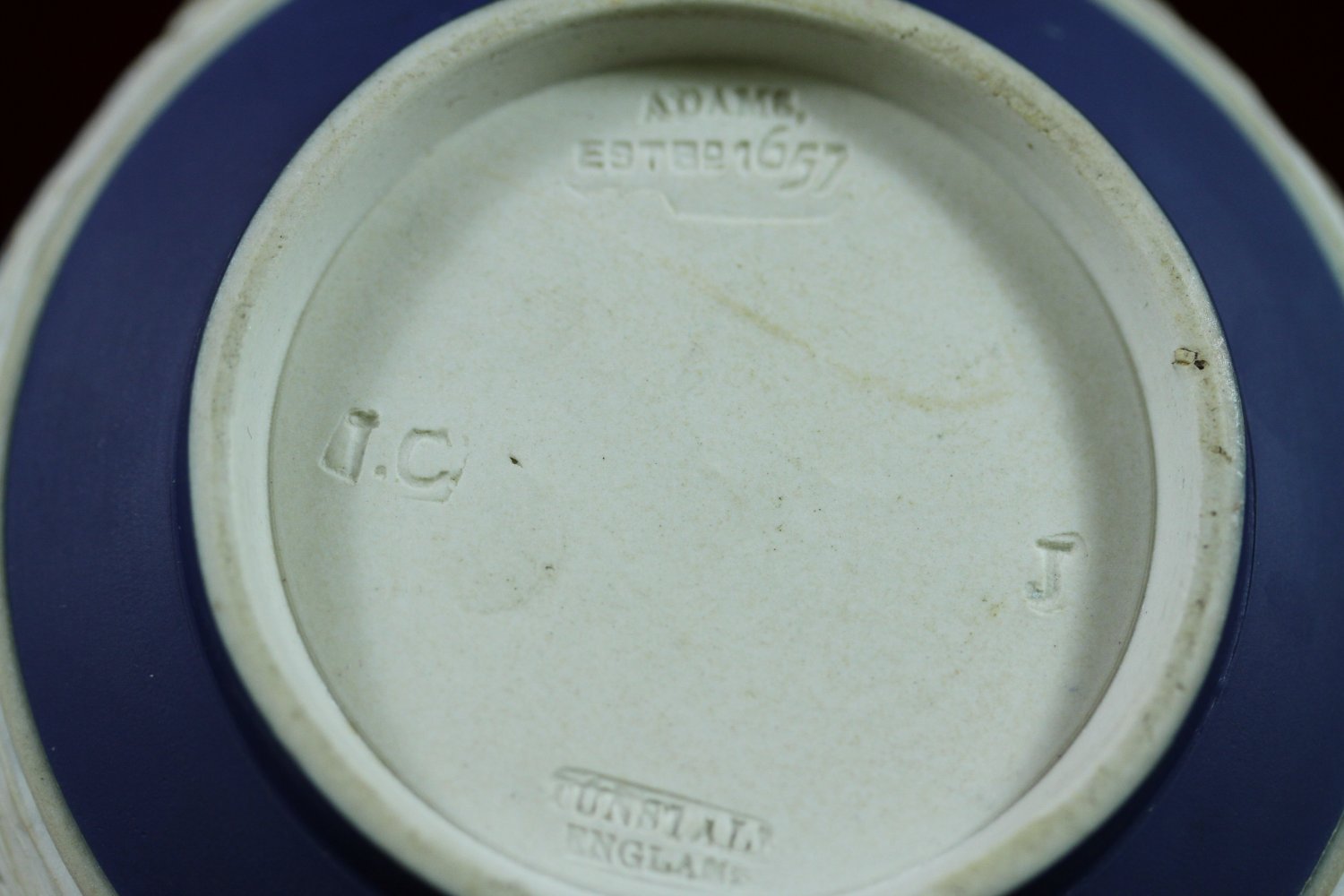 Adams Tunstall Jasperware Bowl Hunting Scene