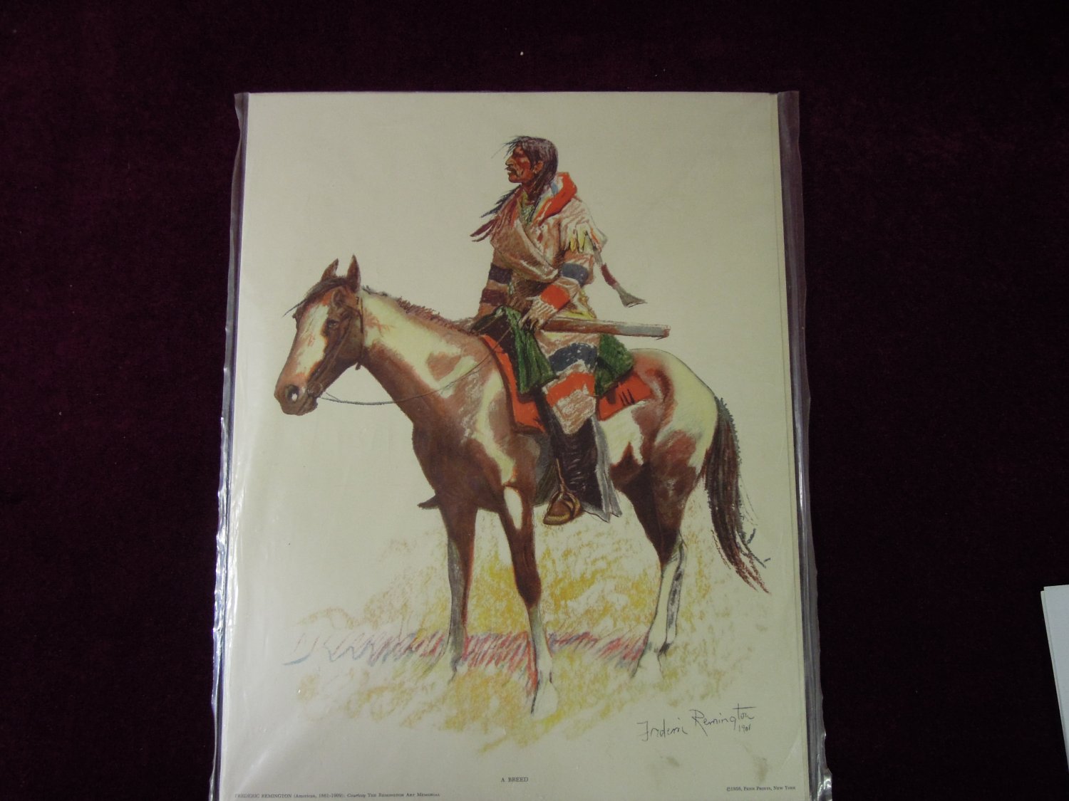 Frederick Remington A Breed 1956 Print Bunch of Buckskins Collection