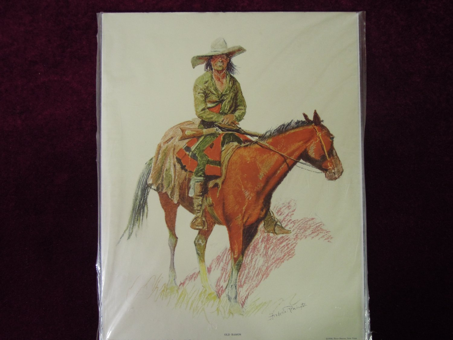Frederick Remington Old Ramon 1956 Print Bunch of Buckskins Collection